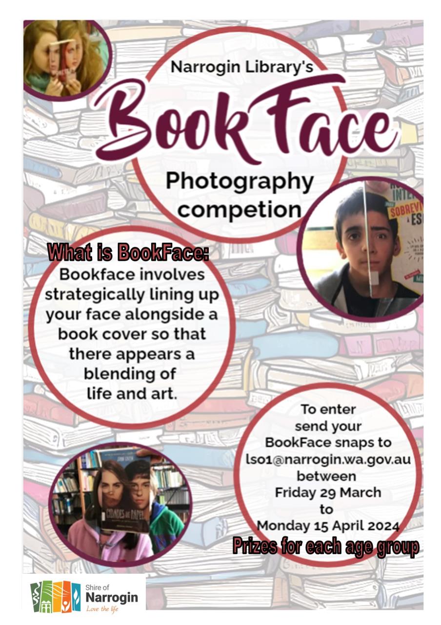 Narrogin Library's BookFace Photography Competition » Shire of Narrogin
