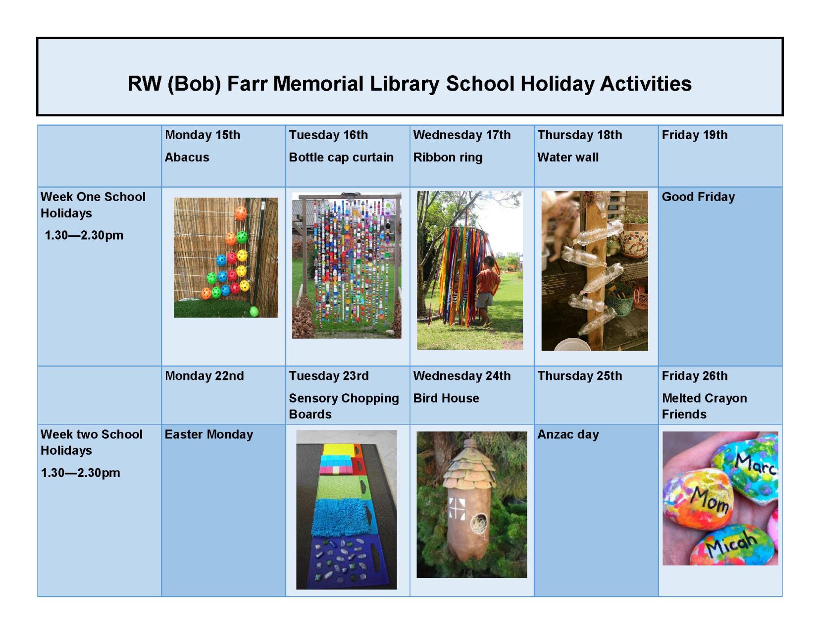 School Holiday Fun at the Library » Shire of Narrogin