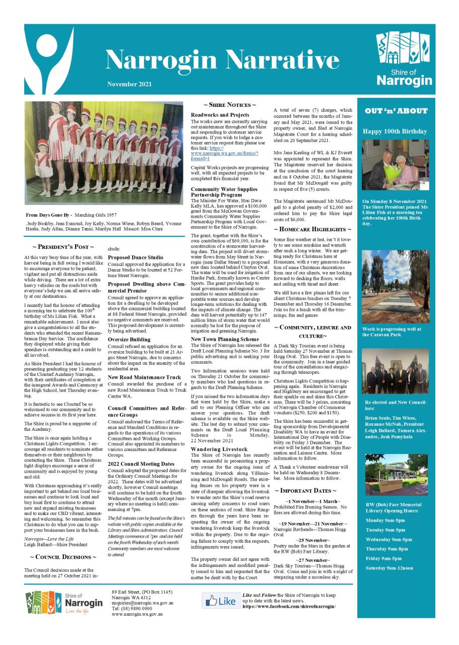 All News » Shire of Narrogin
